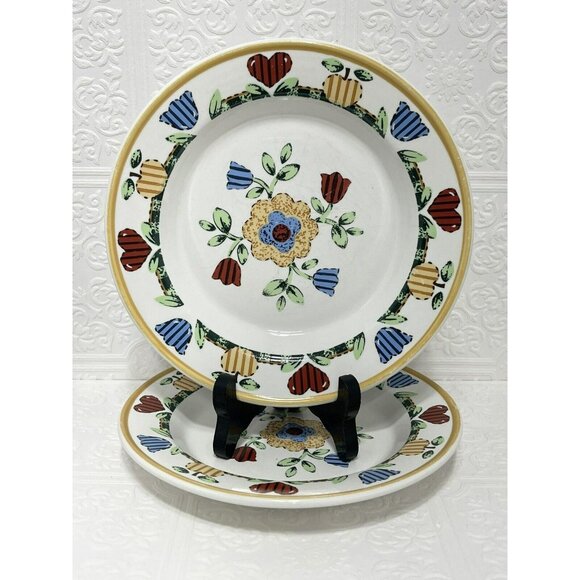Tienshan | Kitchen | Tienshan Stoneware Lancaster Salad Dessert Plates ...